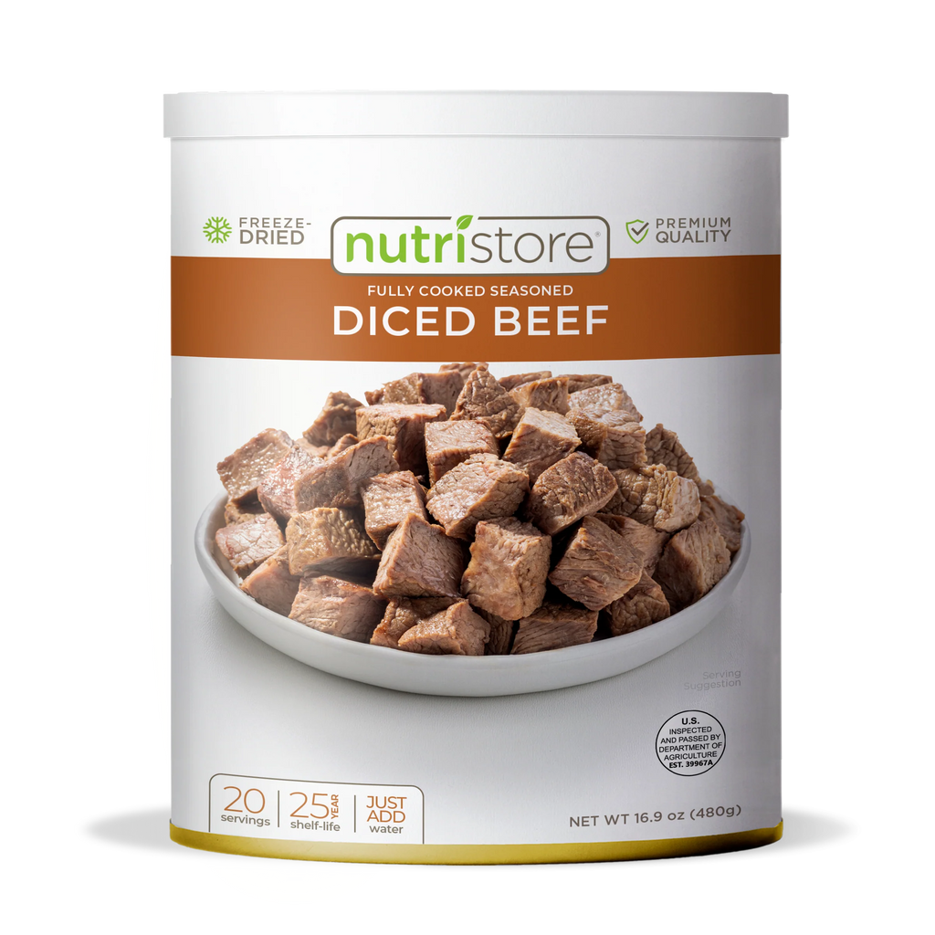 Nutristore Freeze Dried #10 Can Diced Beef — Canadian Preparedness
