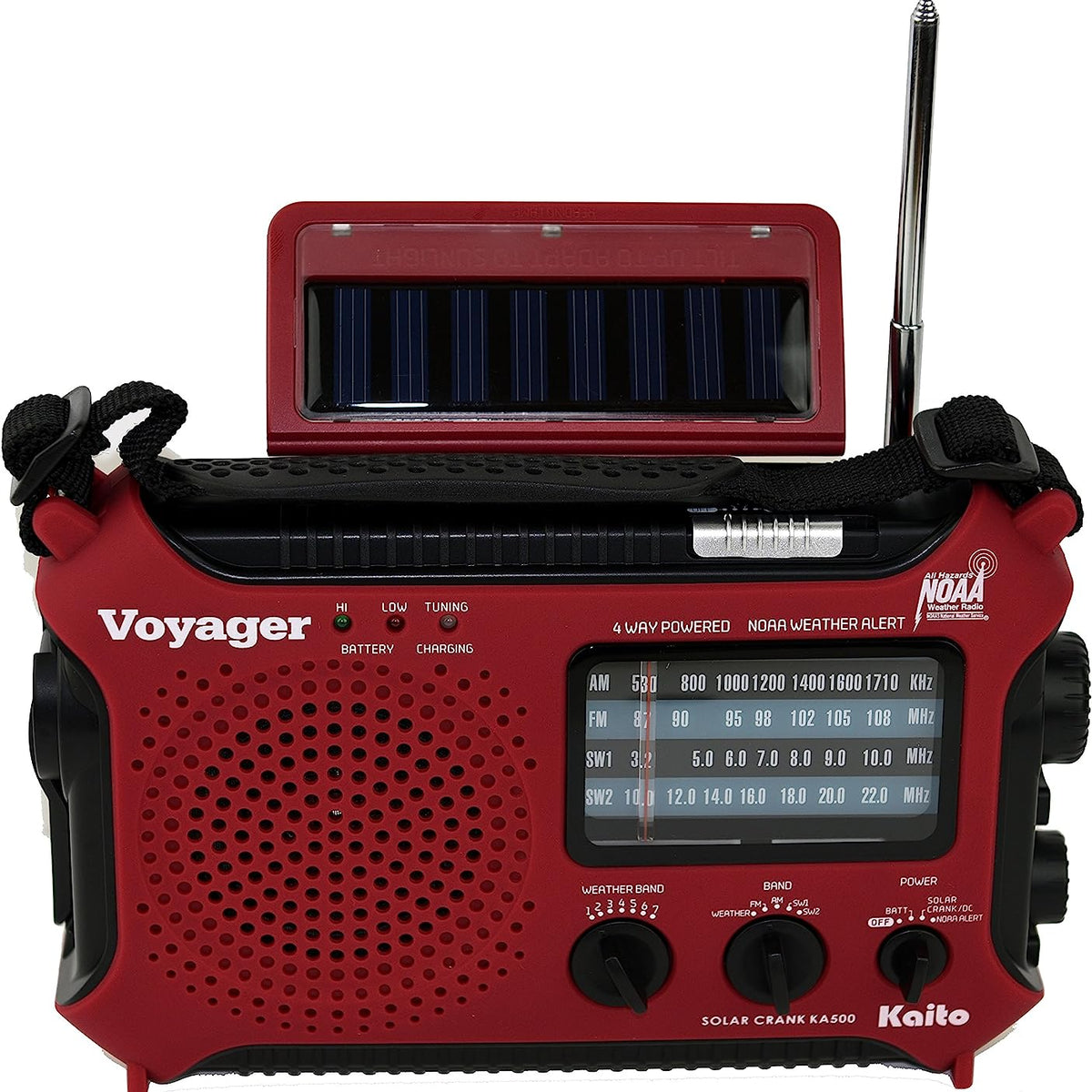 Kaito KA500 AM FM Shortwave Solar Crank Emergency Weather Alert Radio ...