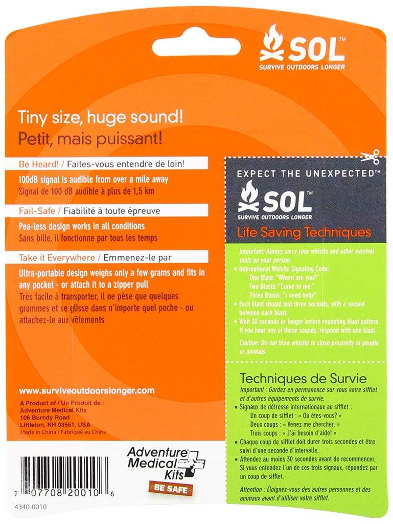 SLIM Rescue Howler Whistle (ultralight) — Canadian Preparedness