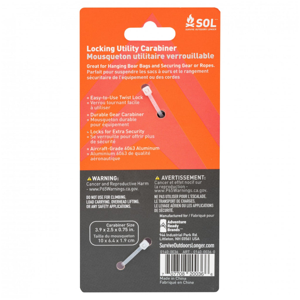 SOL Locking Utility Carabiner — Canadian Preparedness